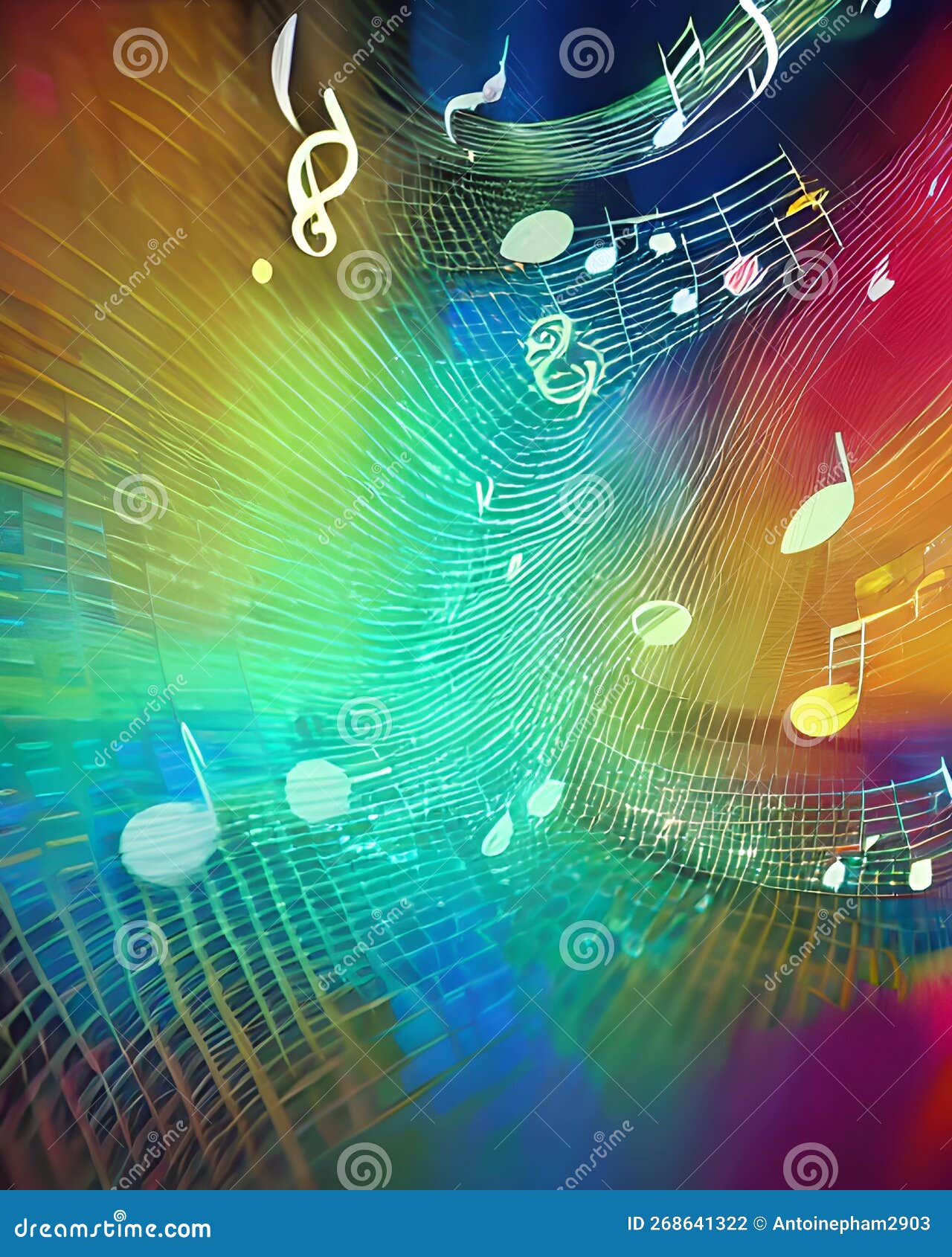 Colorful Hyper Realistic Magic of Music Stock Illustration ...