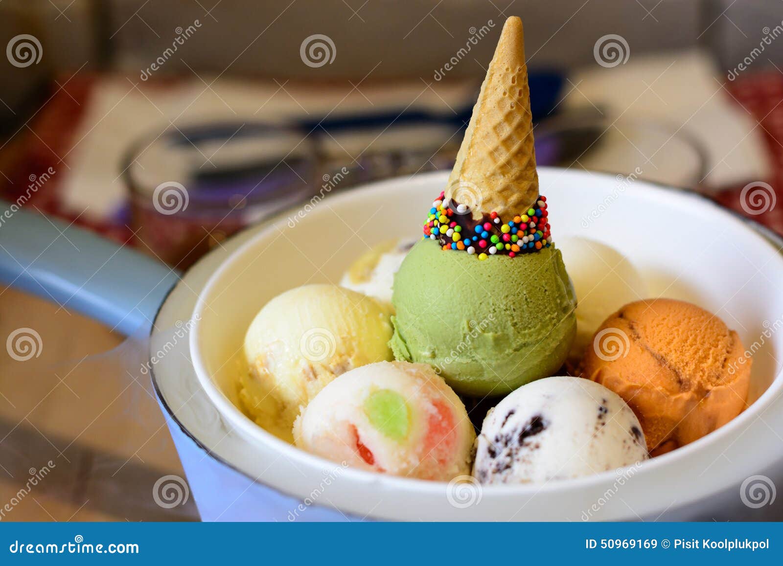 Colorful ice cream stock image. Image of product, icecream - 50969169