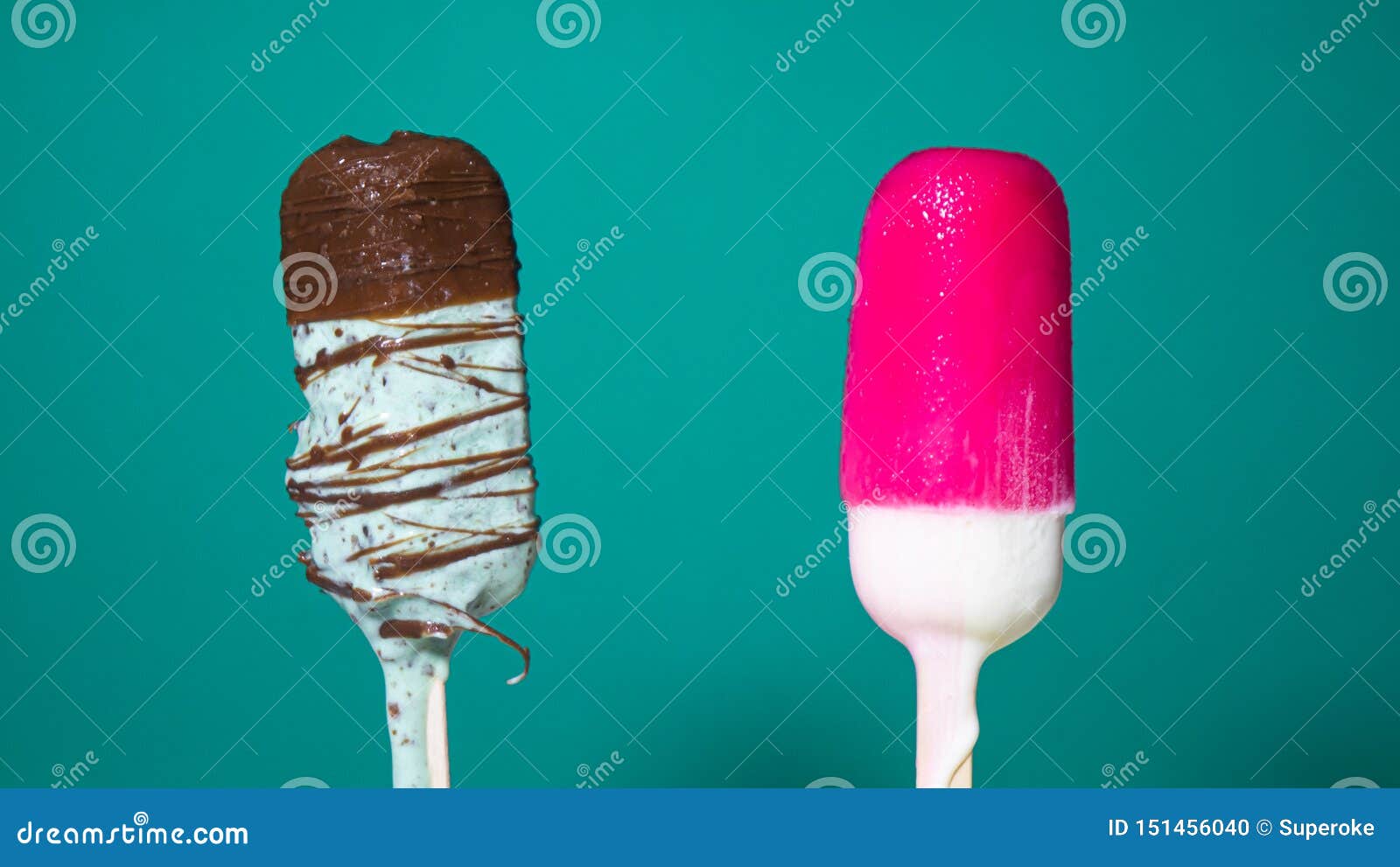 Colorful of Ice Cream Melting Stock Photo - Image of isolated, hand ...