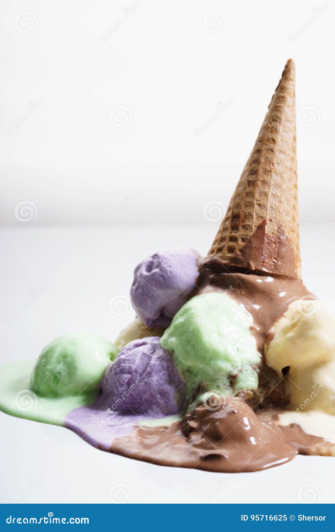 Colorful ice cream scoops stock image. Image of parlor - 95716625