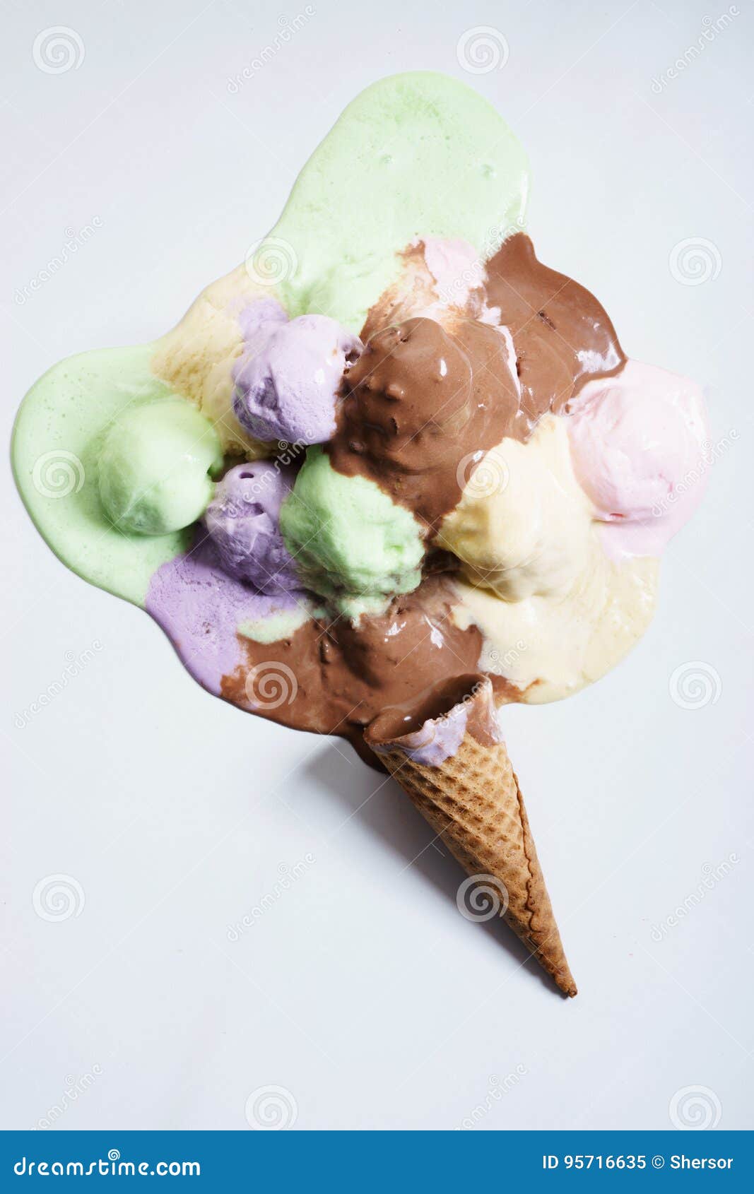 Colorful ice cream scoops stock image. Image of refreshing - 95716635