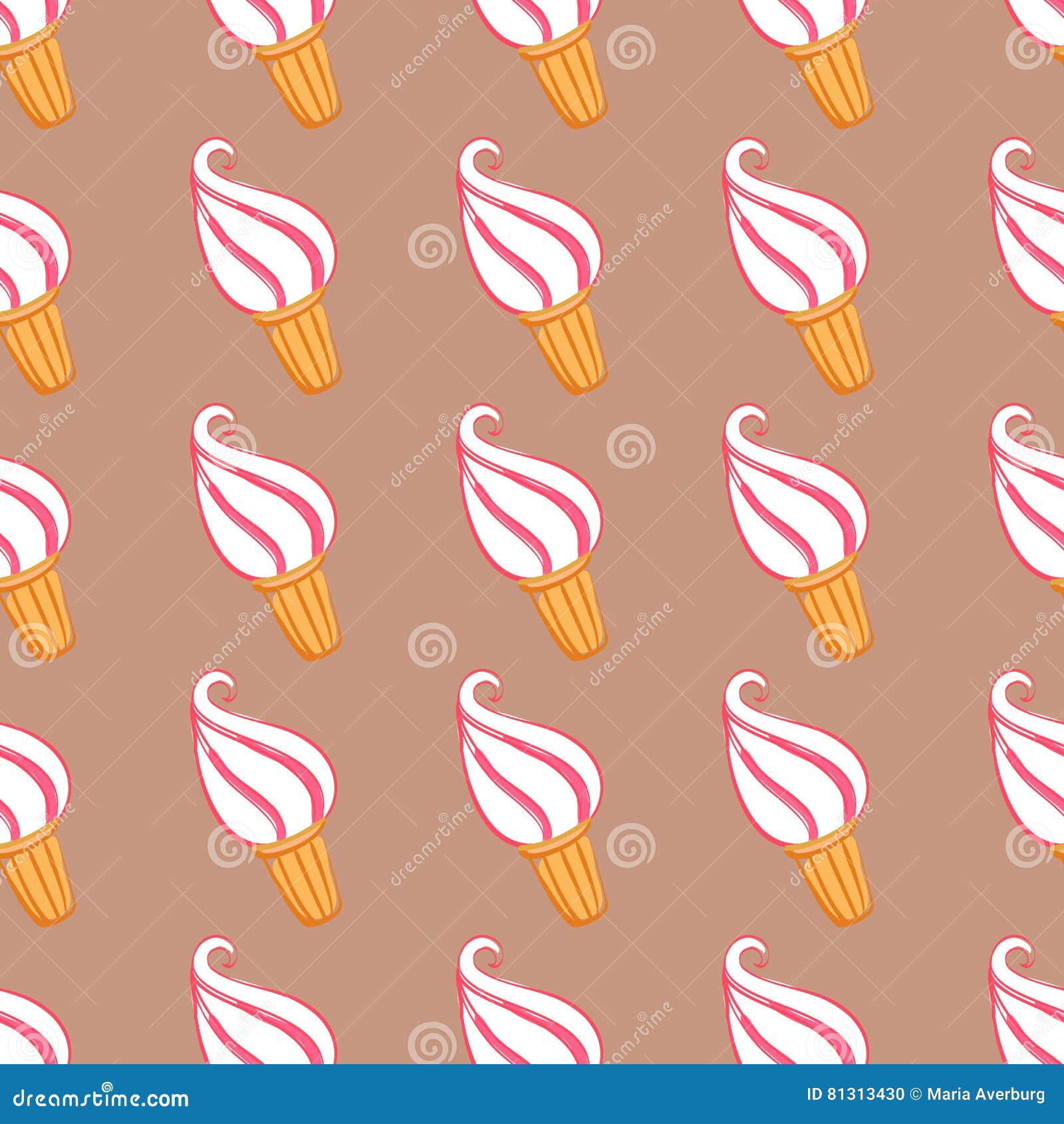 Colorful Ice-cream Seamless Pattern. Vector Illustration Stock Vector ...