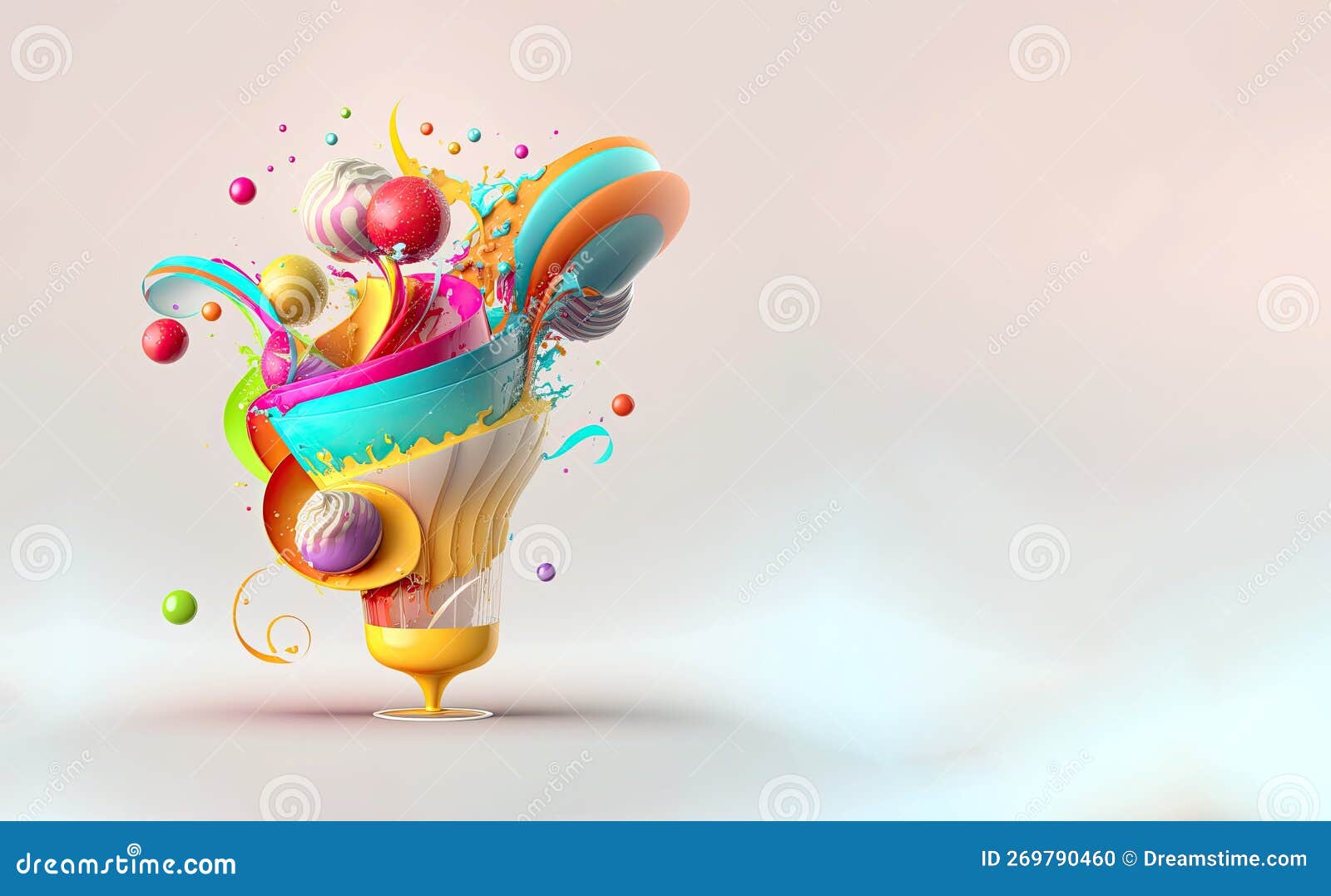 Colorful Ice Cream. Ice Cream Splash. Background for Advertising with ...