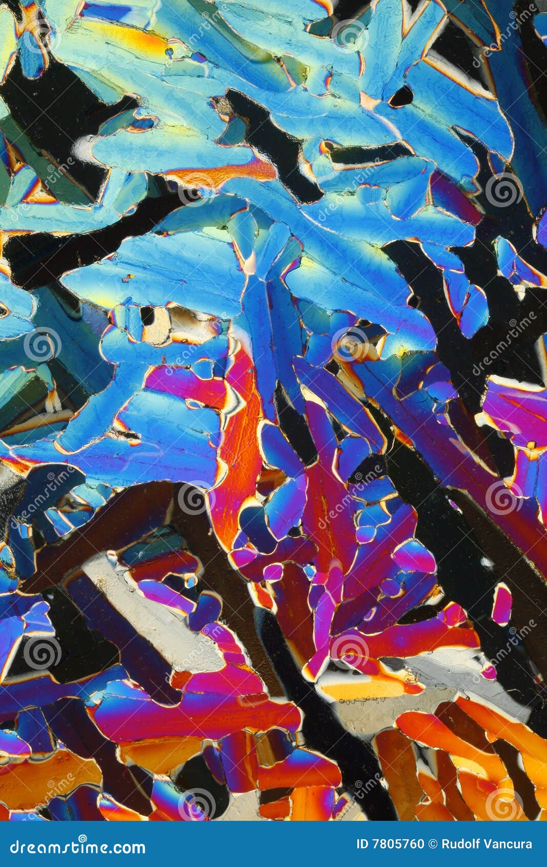 Colorful Ice Crystal Pattern Stock Photo - Image of freezing, nature ...