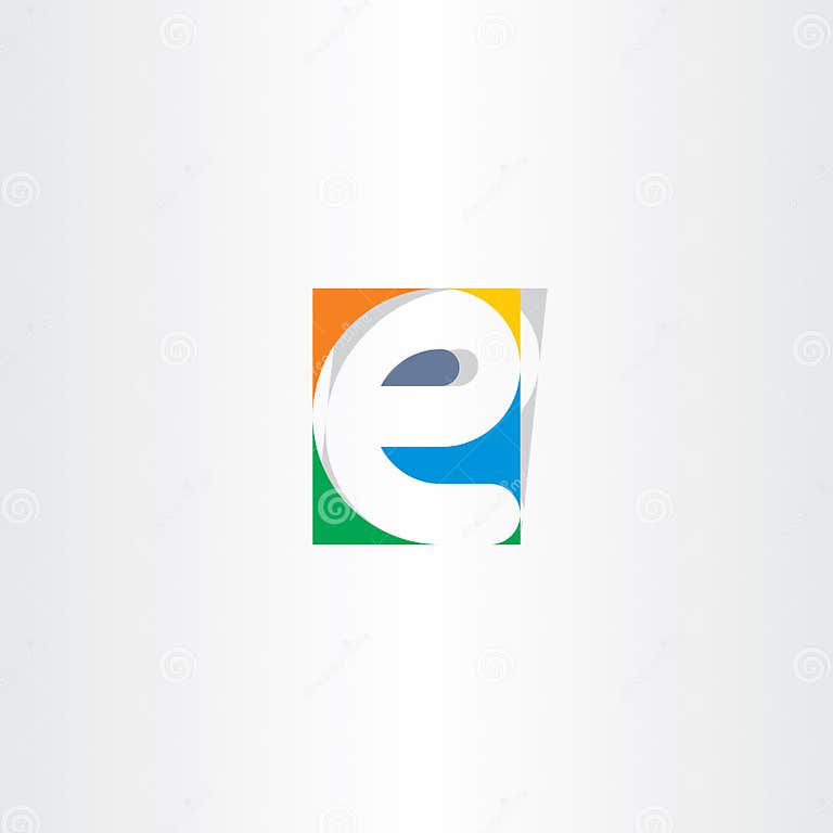 Colorful Icon E Letter Vector E Sign Design Stock Vector - Illustration ...