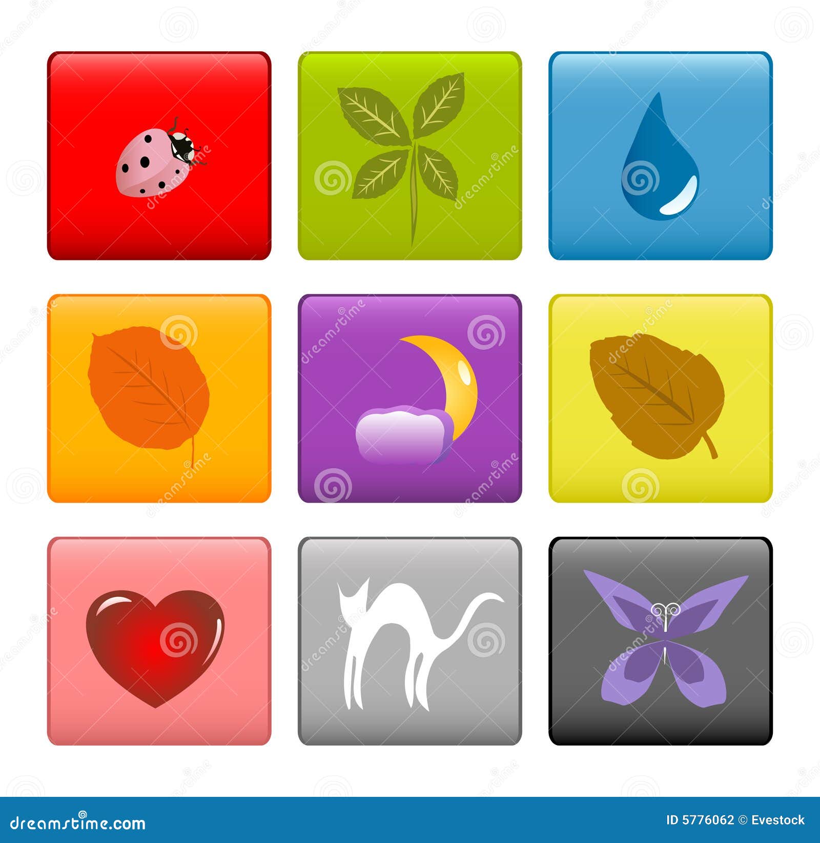 Colorful icons stock vector. Illustration of design, colorful - 5776062