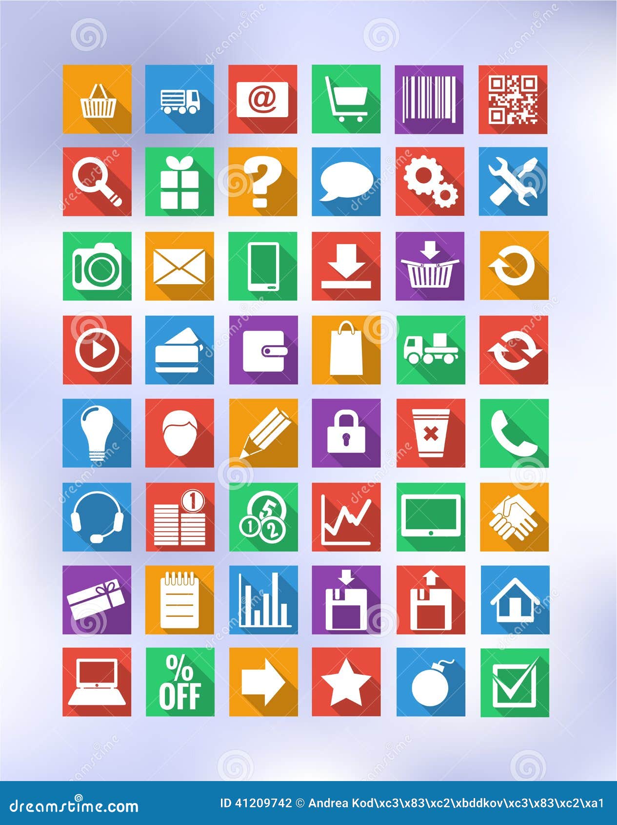 Colorful Icons for Eshop, Suitable for Flat Design Stock Vector ...