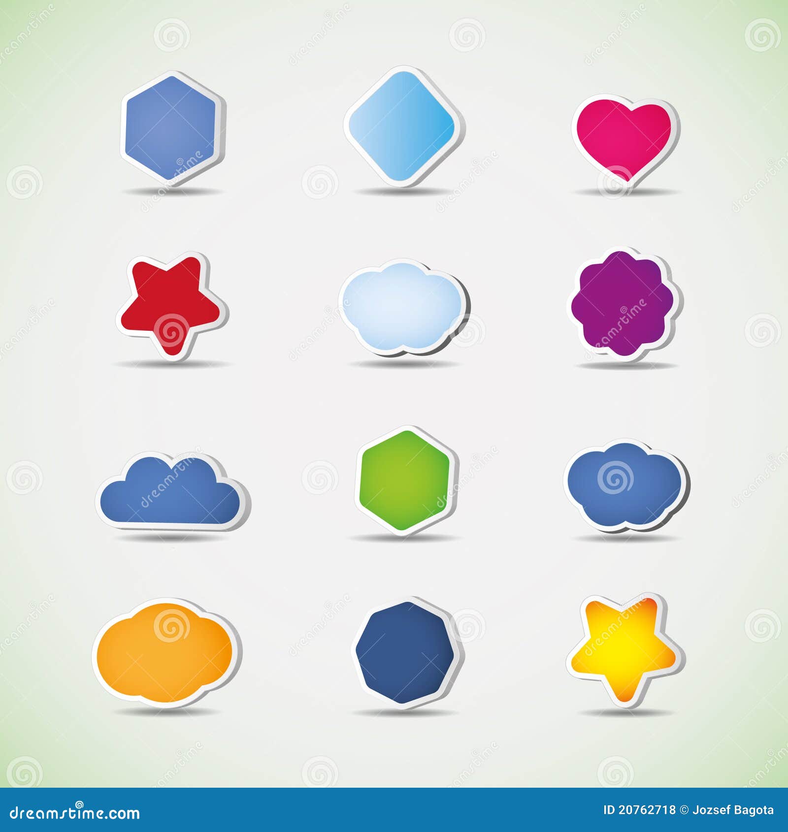 Colorful Icons, Labels and Tags Stock Vector - Illustration of design ...