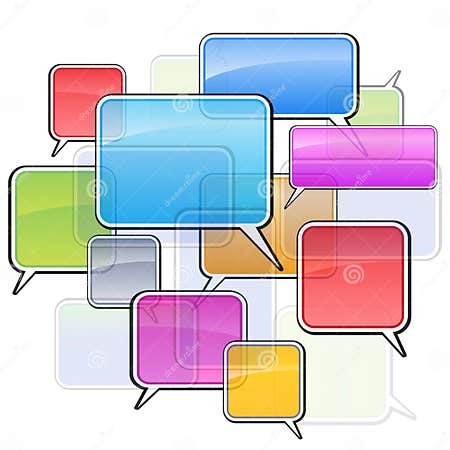 Colorful icons sms stock vector. Illustration of messaging - 24711389