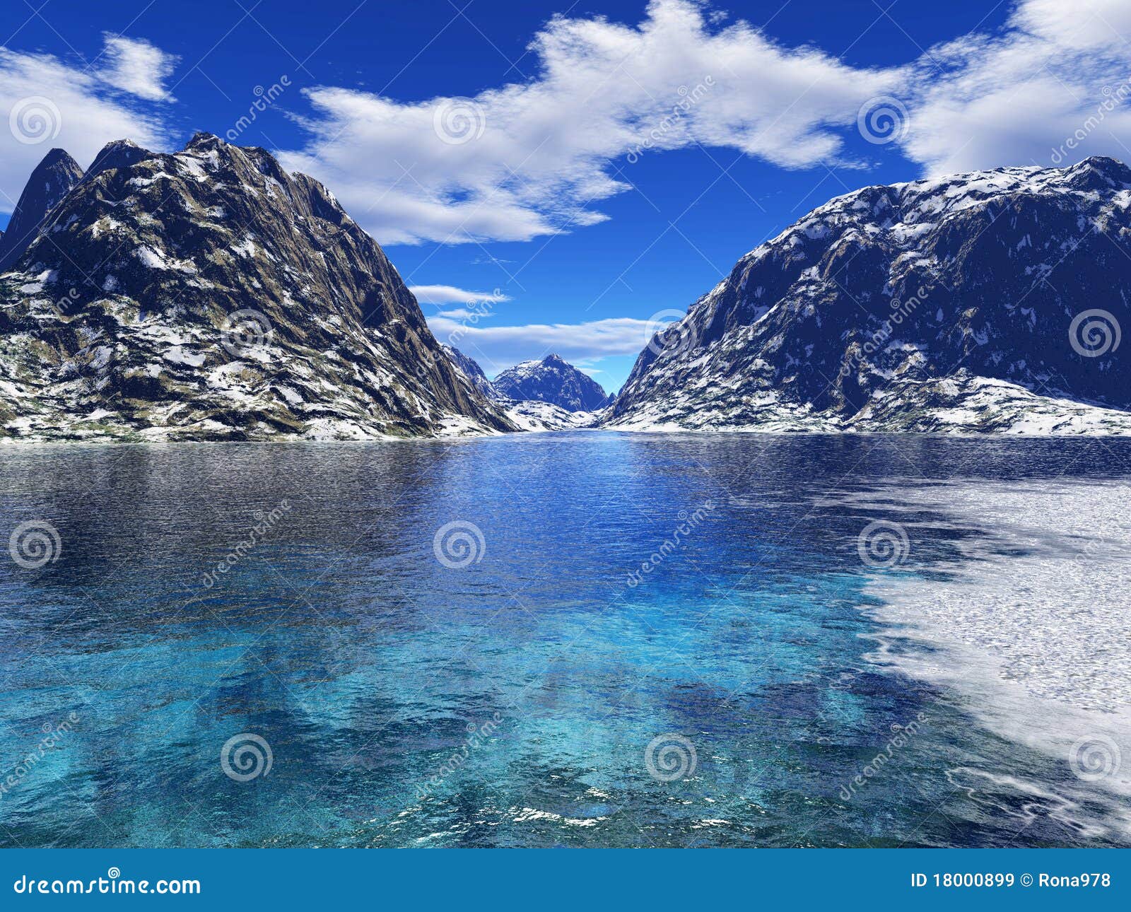 Colorful icy sea stock illustration. Illustration of hoarfrost - 18000899