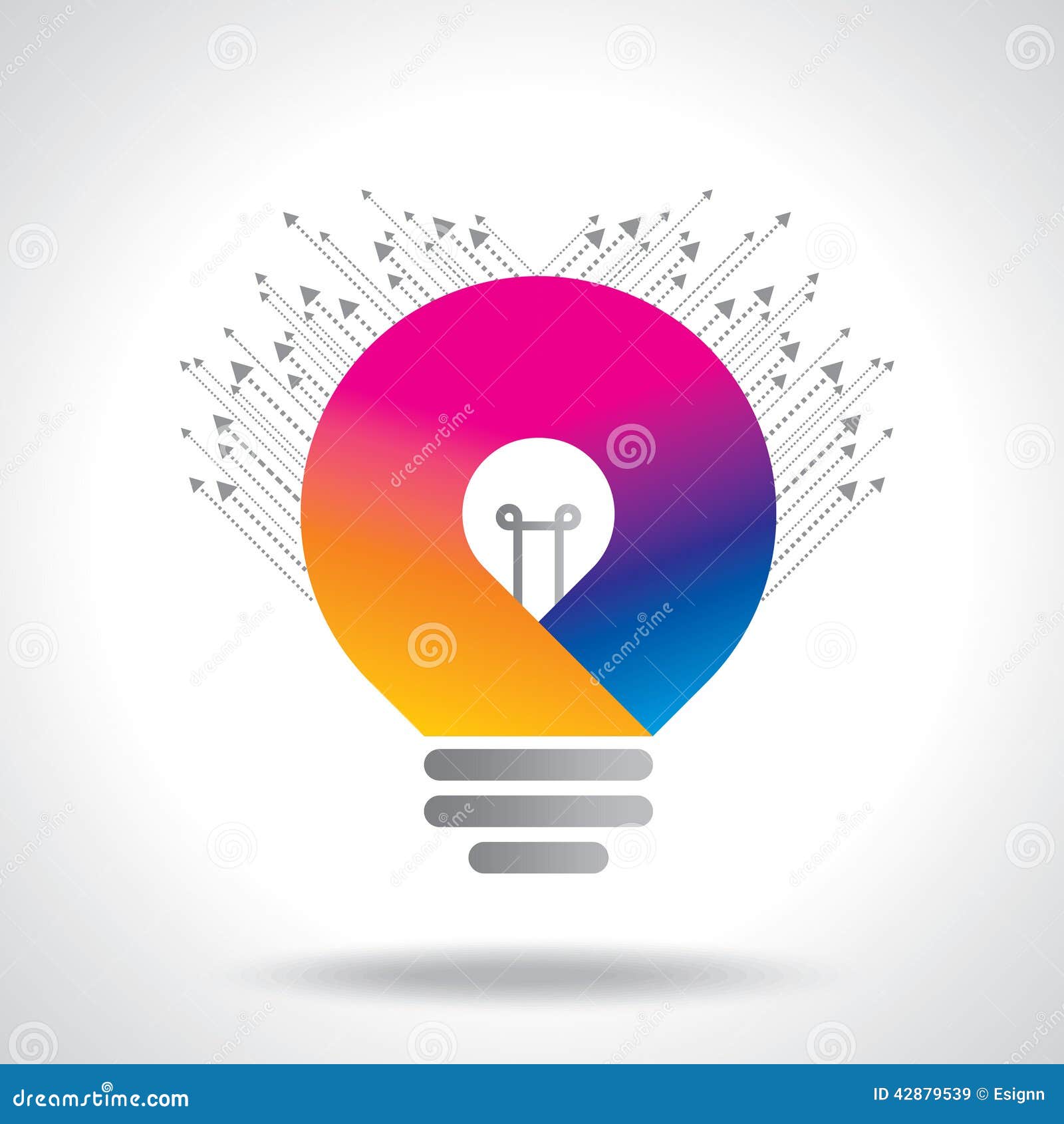 Colorful Idea Bulb Vector on White Background Stock Vector ...