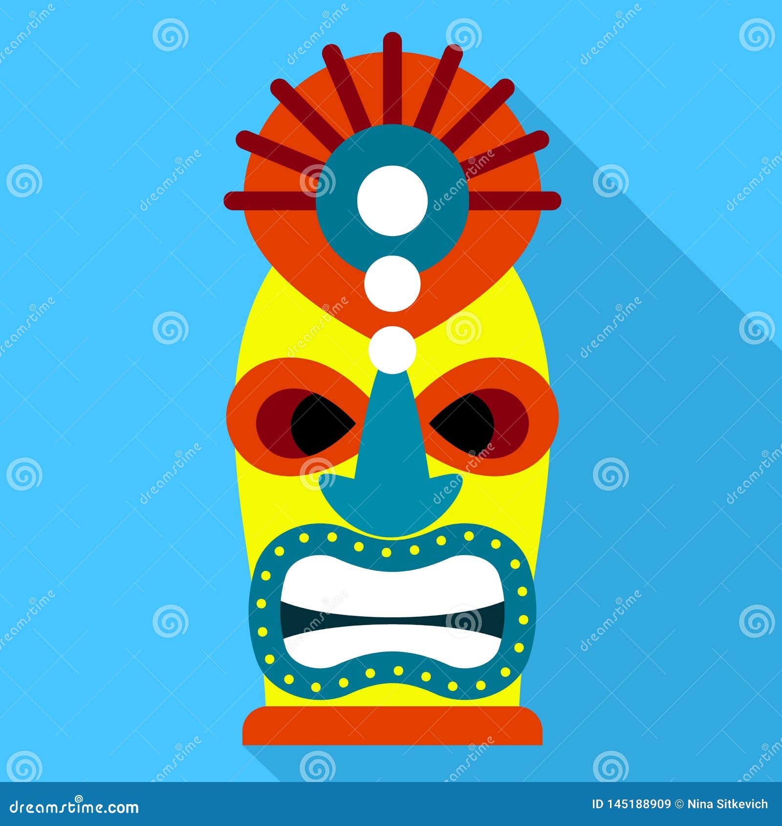 Colorful Idol Icon, Flat Style Stock Vector - Illustration of culture ...