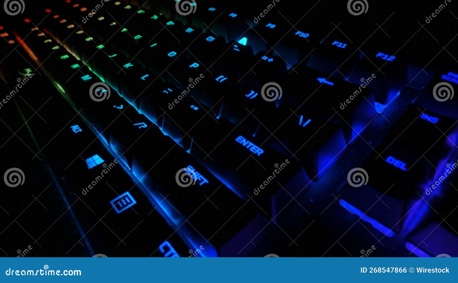 Colorful Illuminated Computer Keyboard - LED-designed Hardware Stock ...