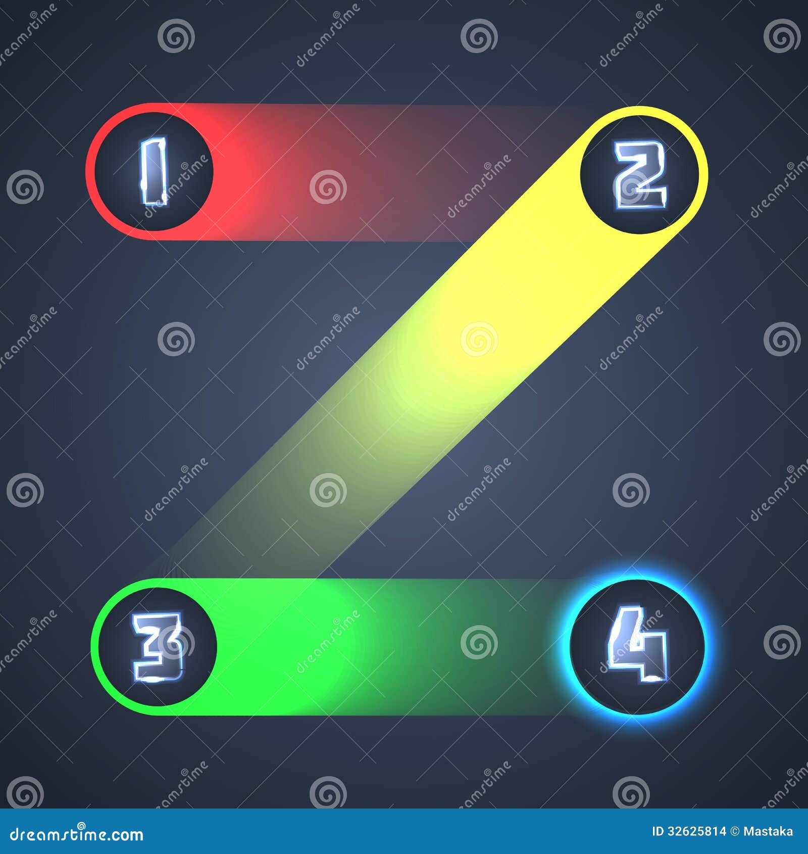 Illuminated Shiny Infographic Elements. Vector Illustration ...