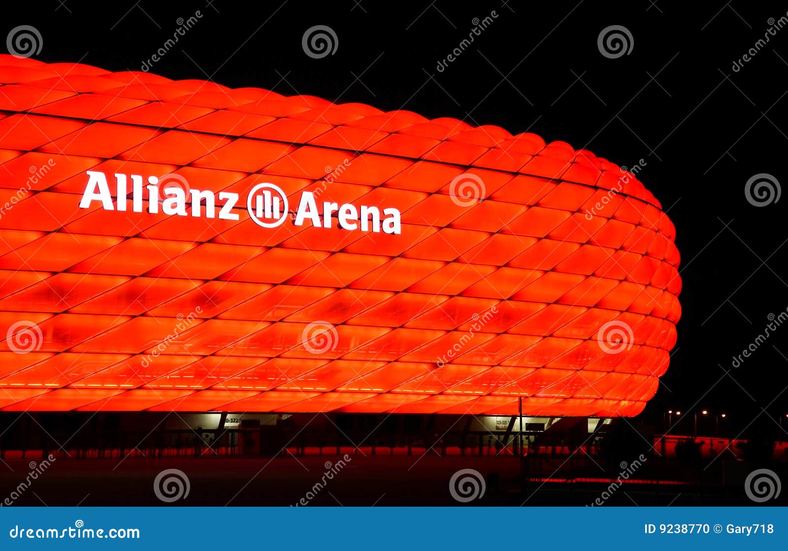 The Colorful Illumination of Allianz Arena Editorial Image - Image of ...