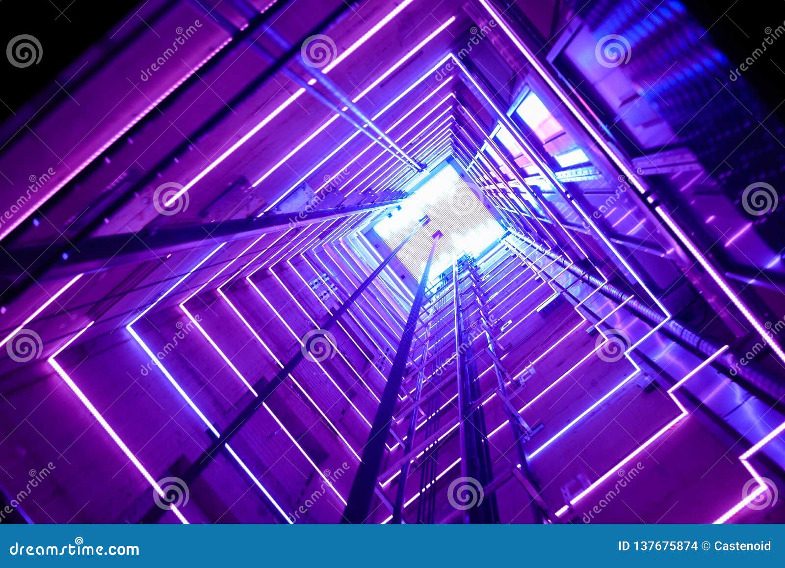 Colorful glass elevator stock photo. Image of inside - 137675874