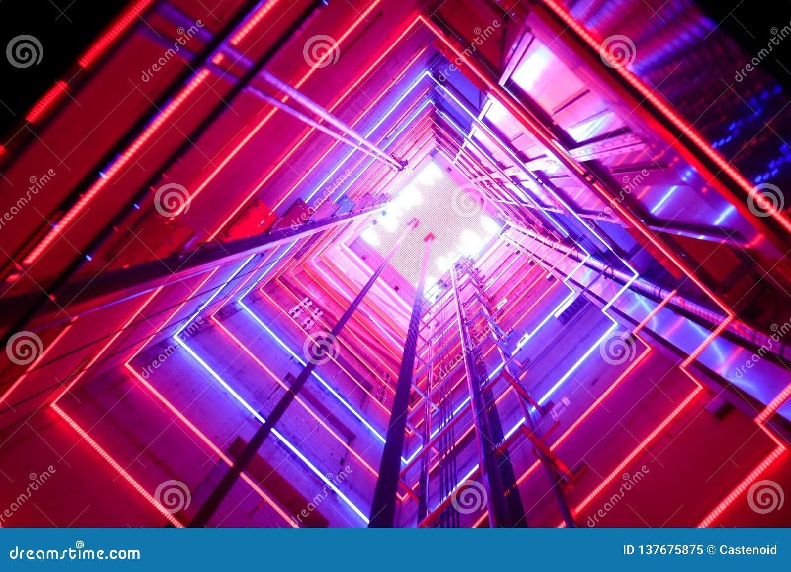 Colorful glass elevator stock image. Image of color - 137675875