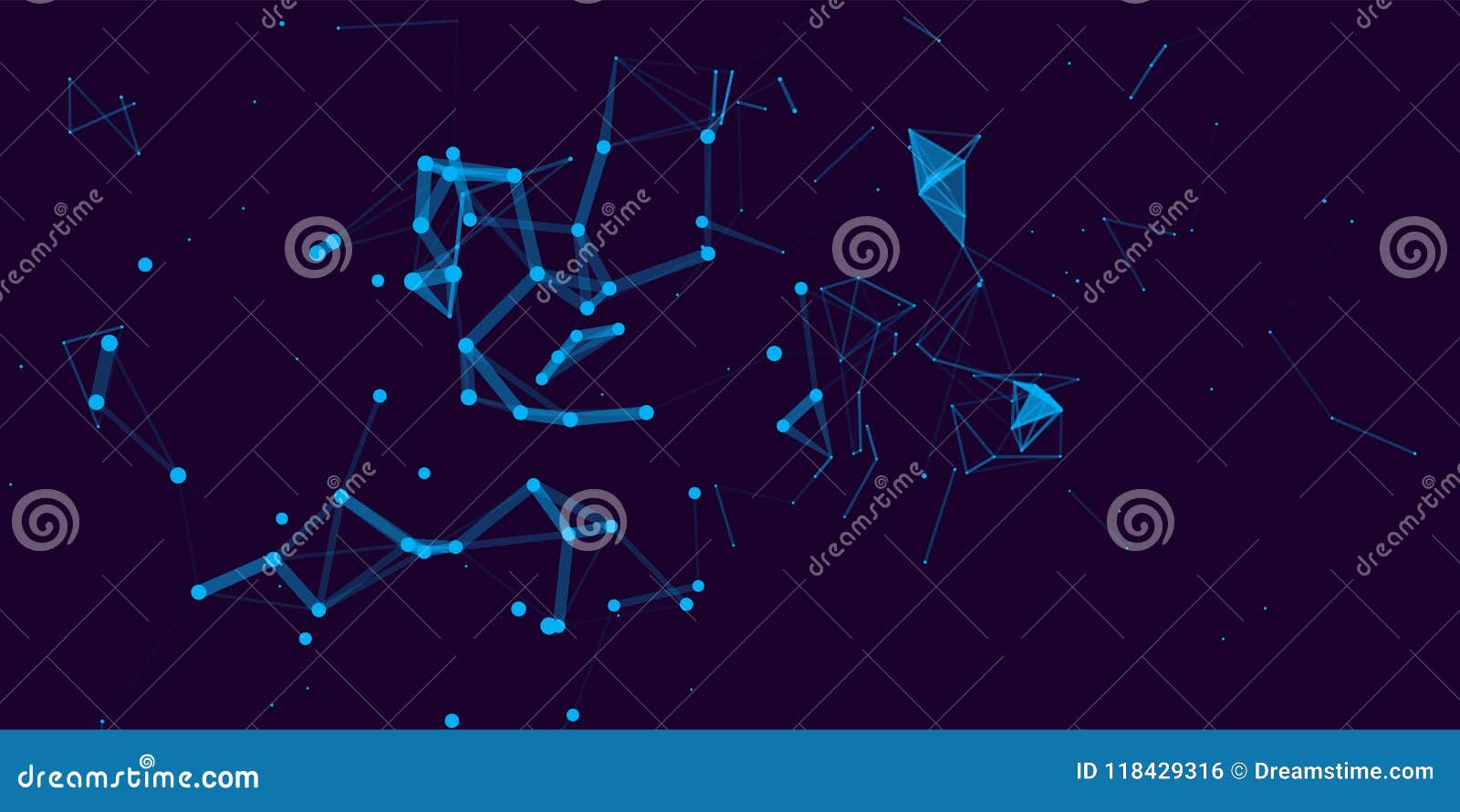 Colorful Illustration with Abstract Low Poly Elements Stock Vector ...