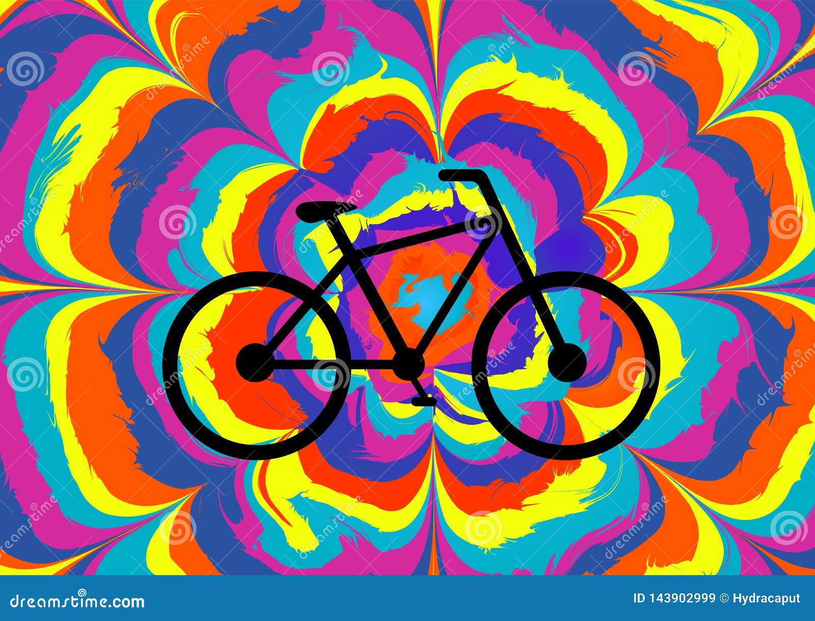 Colorful Illustration for the Bicycle Day. Stock Vector - Illustration ...