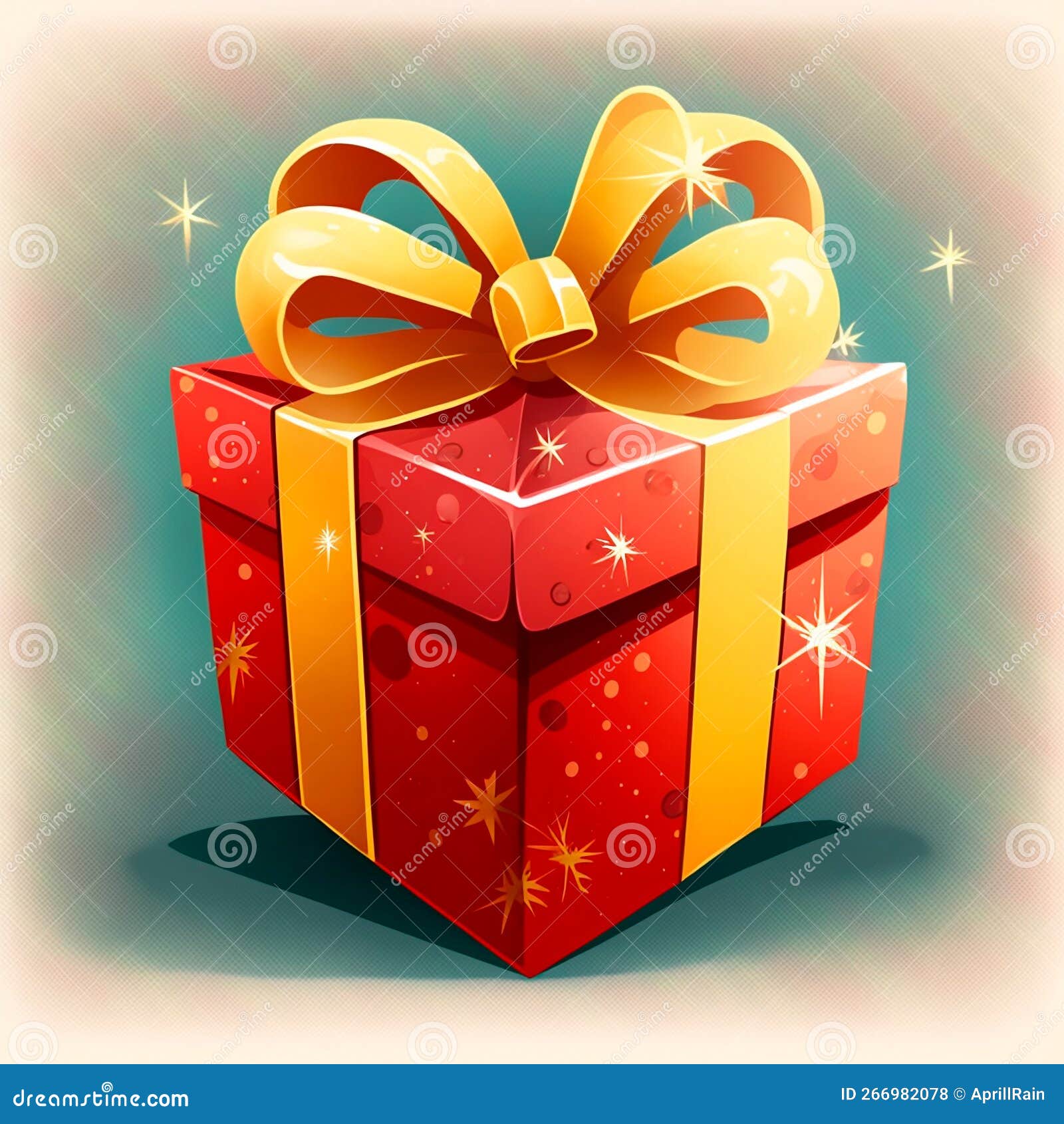 Colorful Illustration of a Christmas Gift Stock Illustration ...