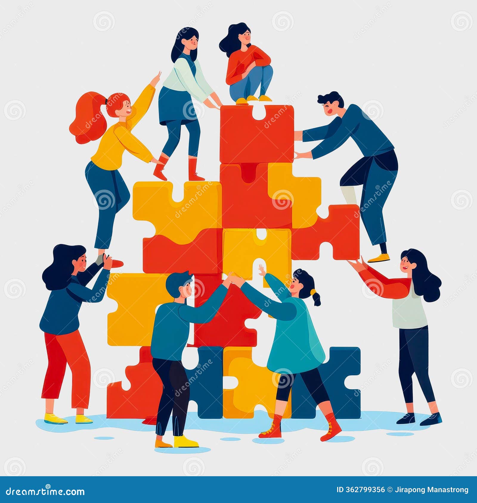 Stack Of Puzzle Pieces Stock Image | CartoonDealer.com #63752929