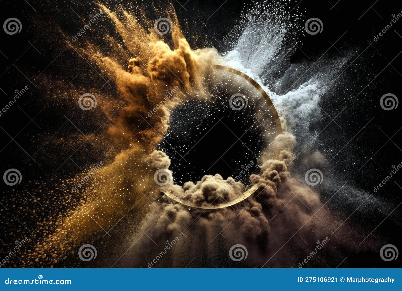 Colorful Illustration of a Dust Explosion in a Realistic Style Stock ...