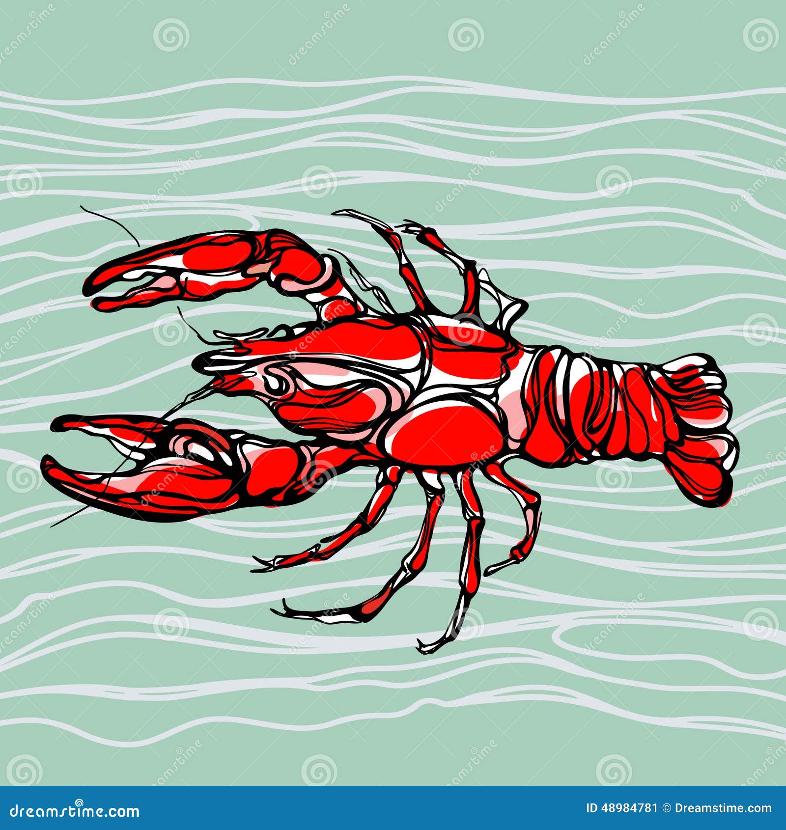 Colorful Illustration of Lobster 1 Stock Vector - Illustration of color ...