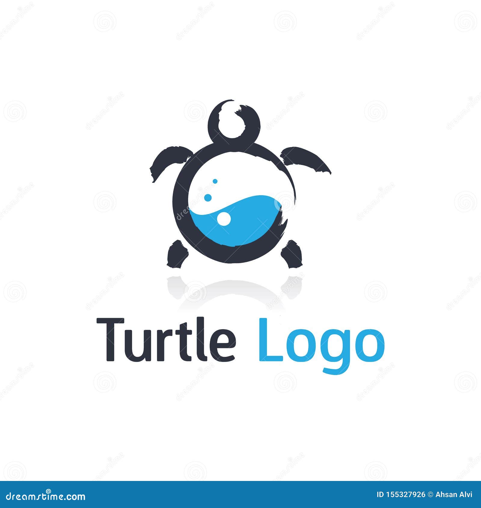 Turtle logo design. stock illustration. Illustration of funny - 155327926