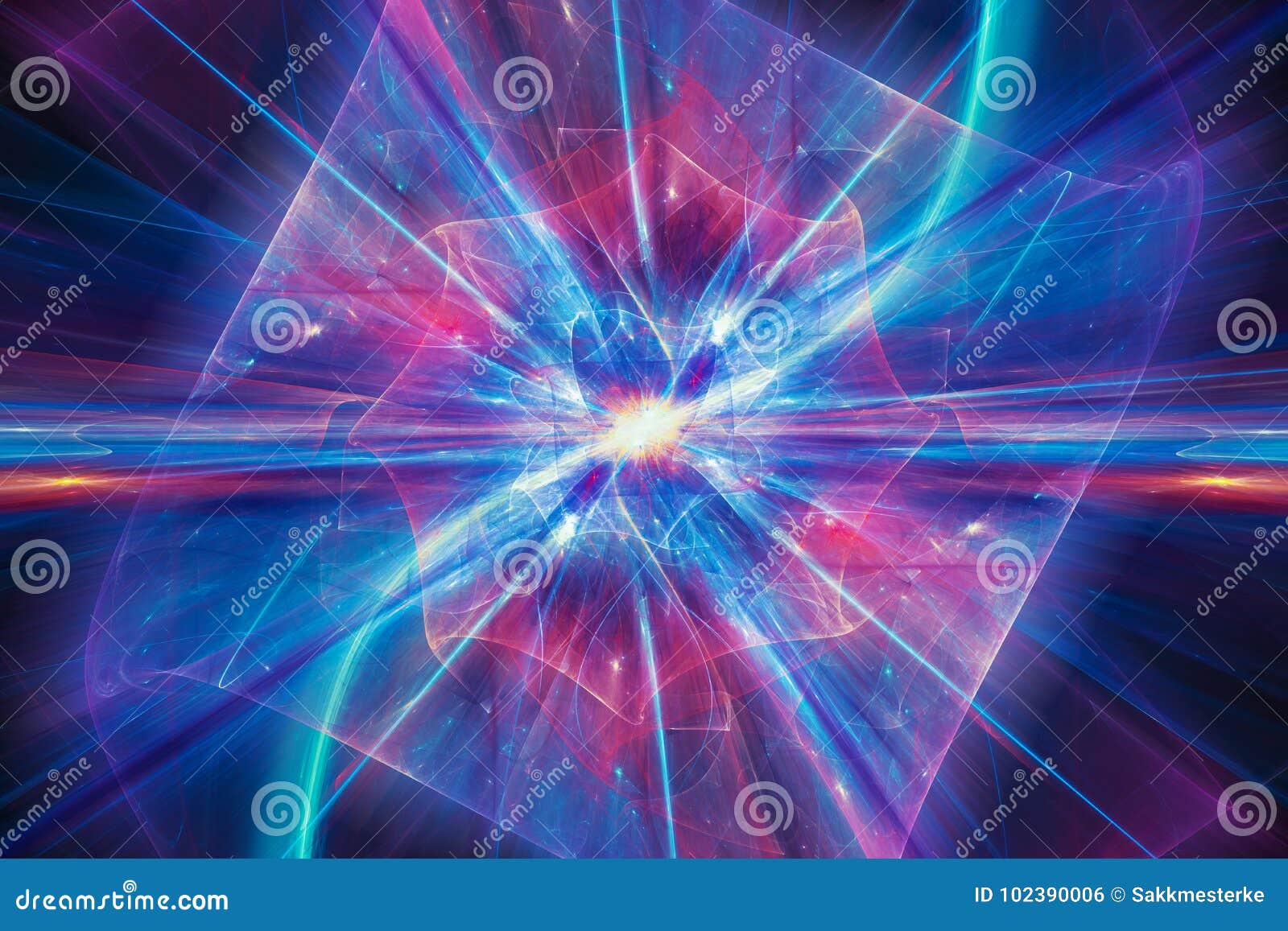 Colorful Illustration of Quantum Theory Stock Illustration ...