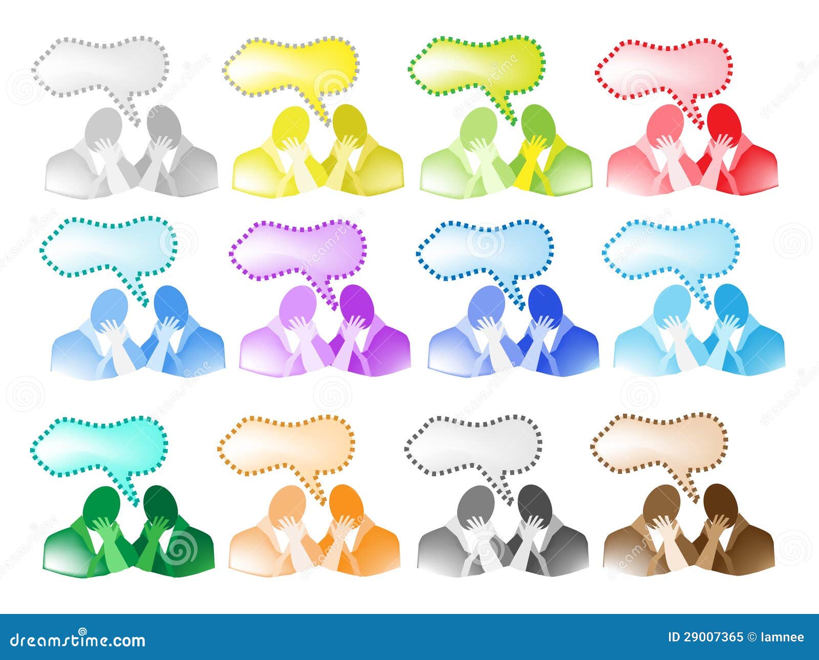 A Colorful Illustration Set of People Talk Stock Vector - Illustration ...