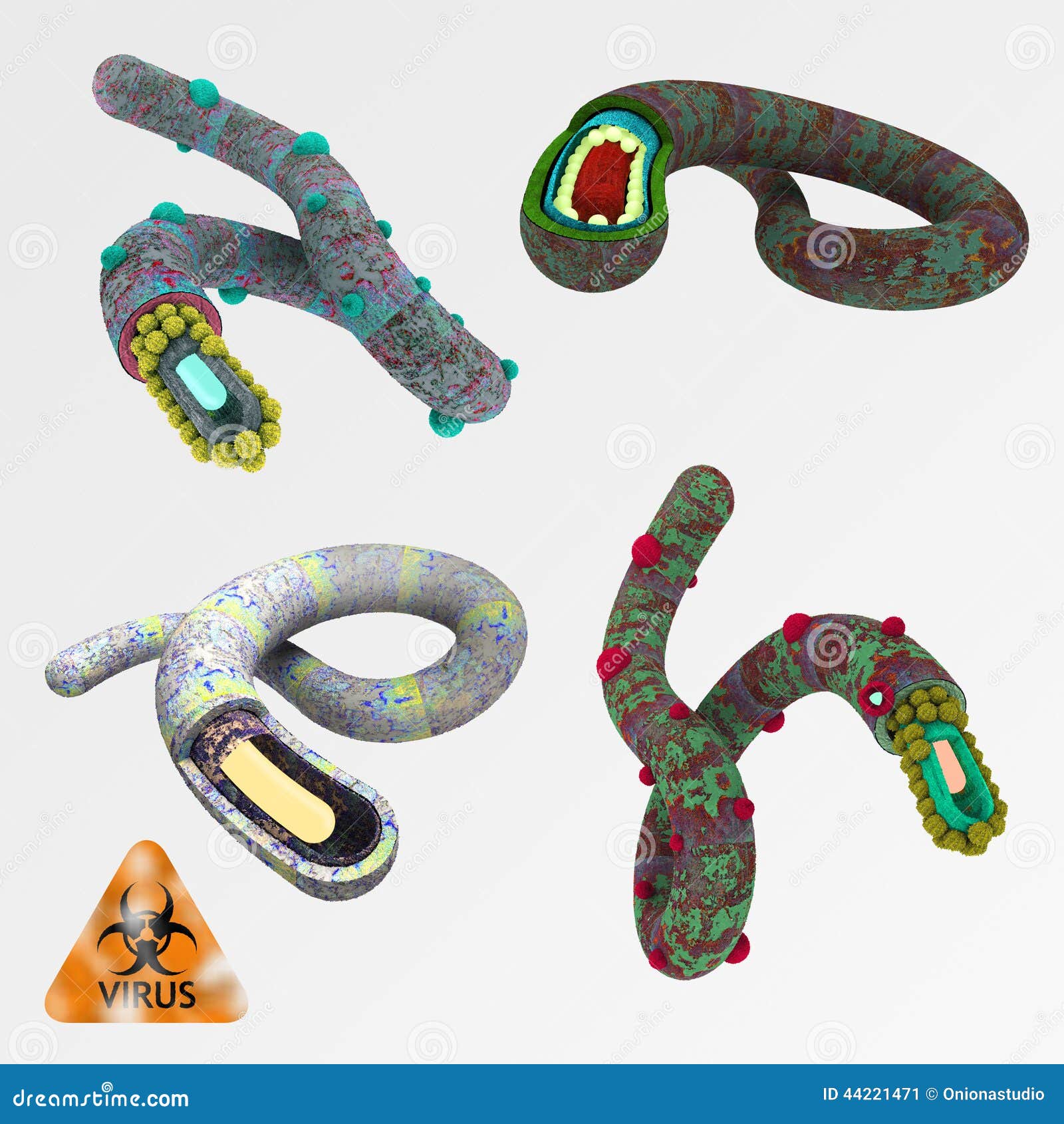 Colorful Illustration Set of Viruses 2 Stock Illustration ...