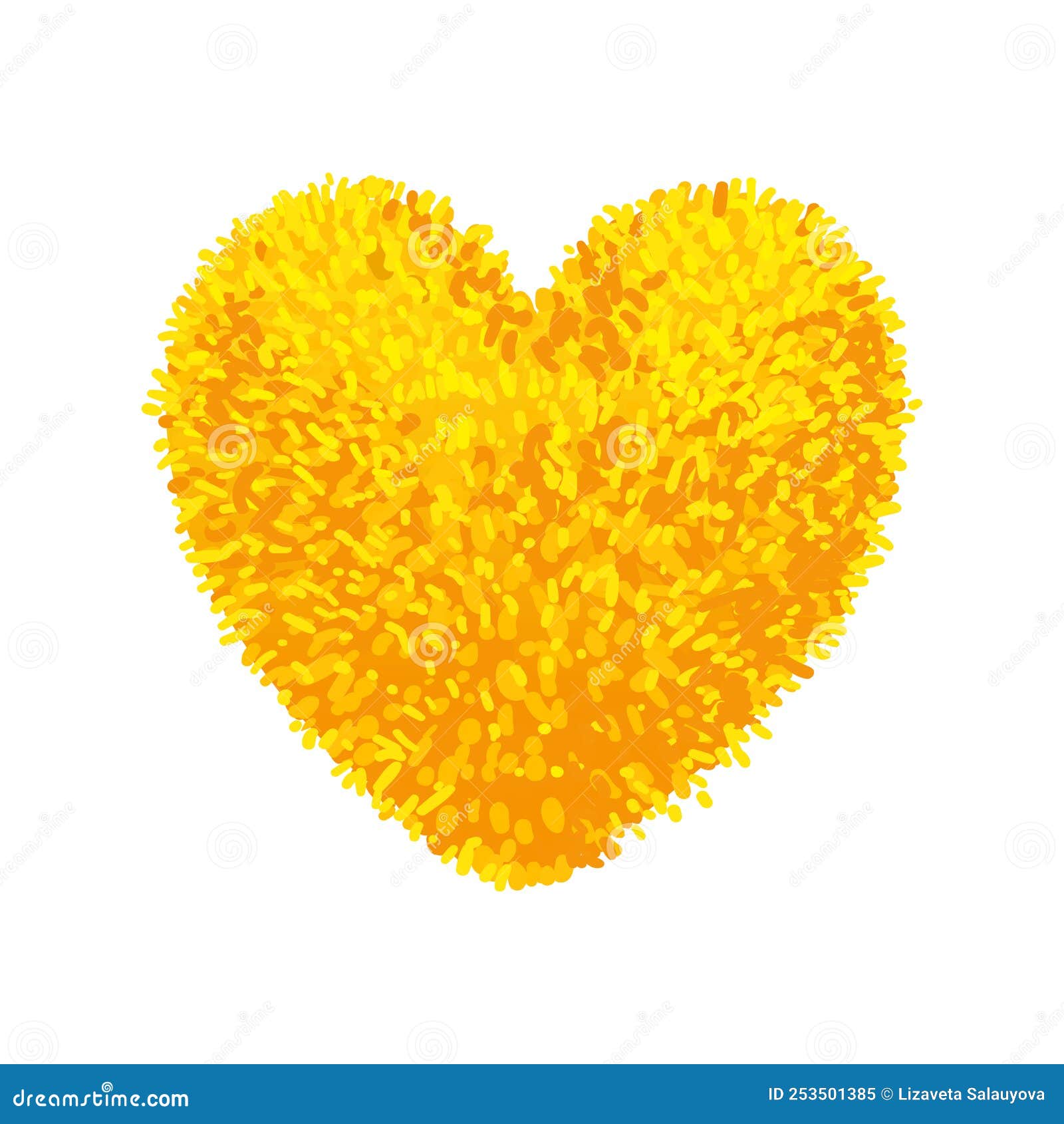 Colorful Illustration of Soft Toy in the Shape of a Heart Stock Vector ...