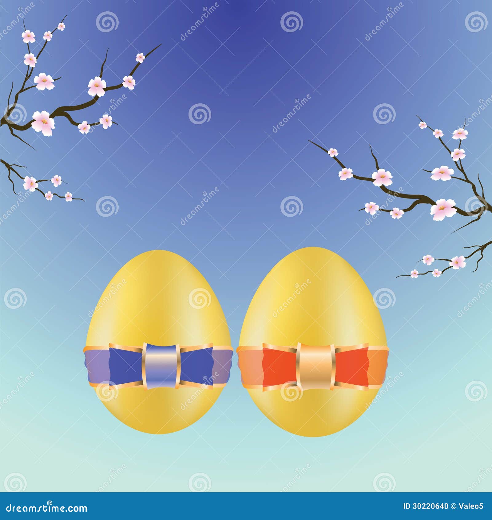 Two easter eggs stock vector. Illustration of eggs, nature - 30220640