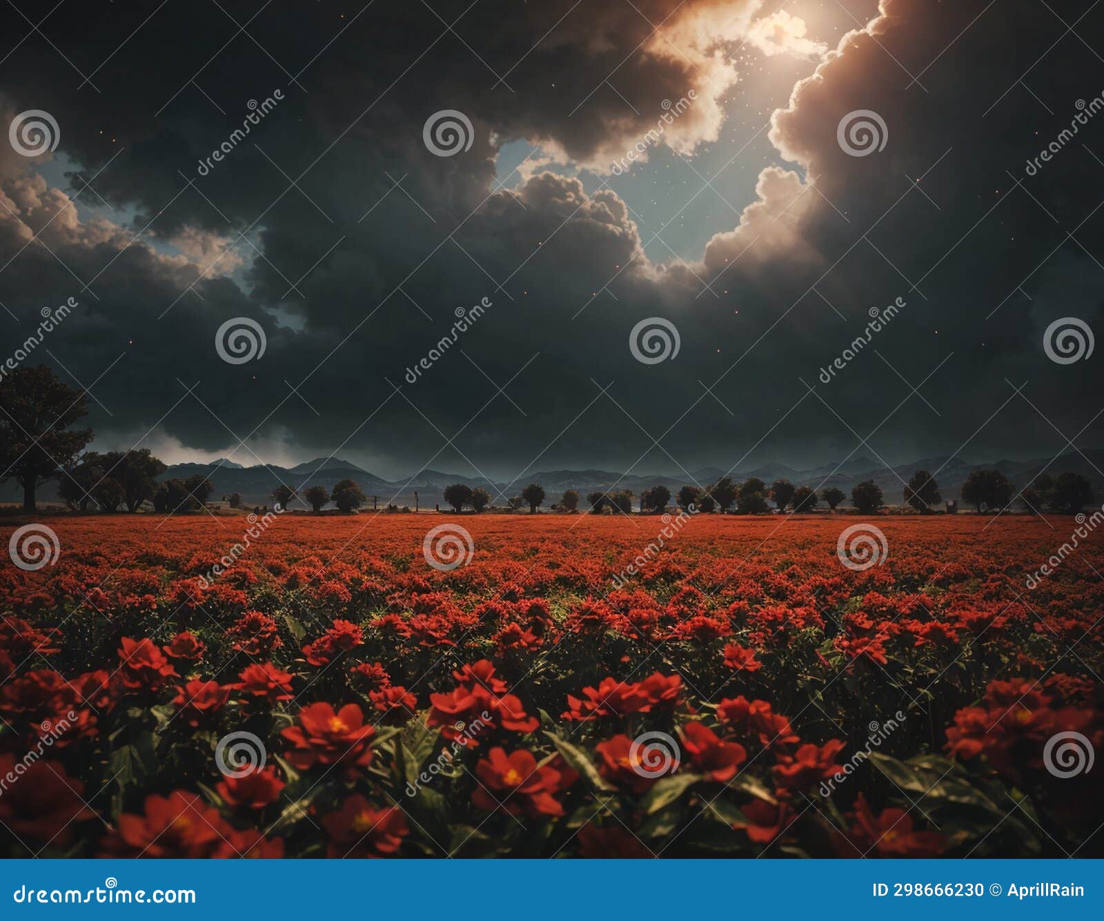 Colorful Illustration of the Valley Stock Illustration - Illustration ...