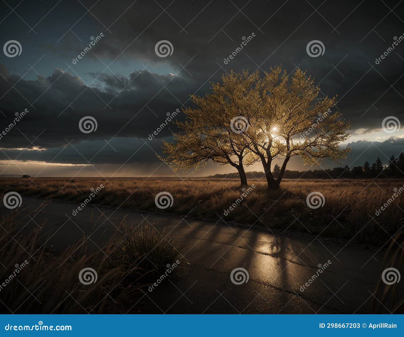 Colorful Illustration of the Valley Stock Illustration - Illustration ...