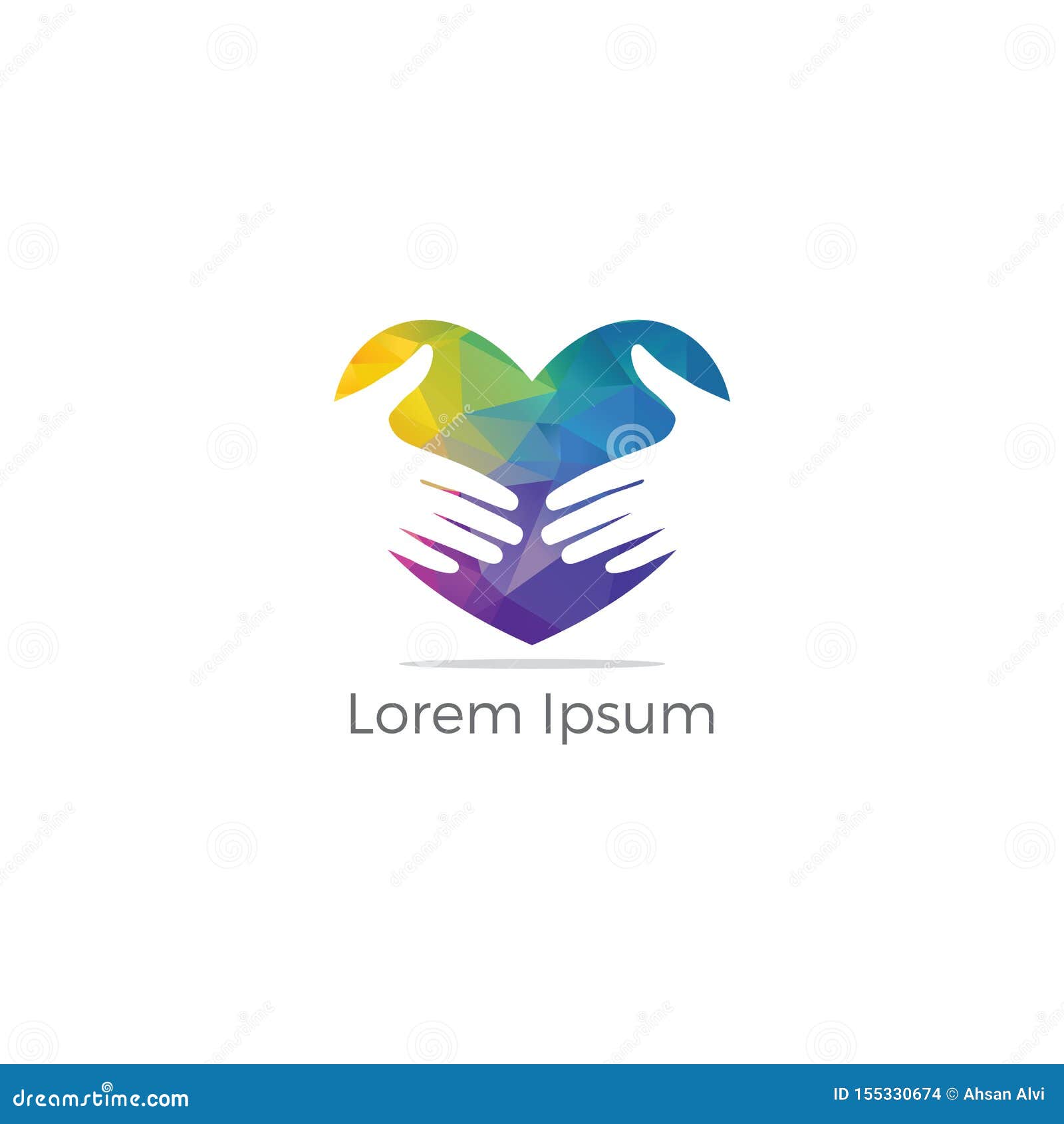 Low Poly Hands in Heart Vector, Polygon Handshake Heart Vector Stock ...