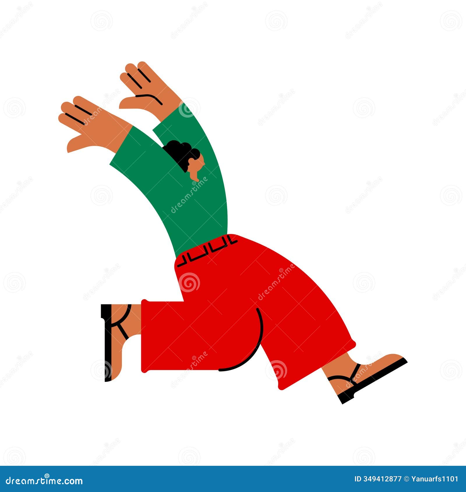 Colorful Illustration of Young People Having Fun Stock Vector ...