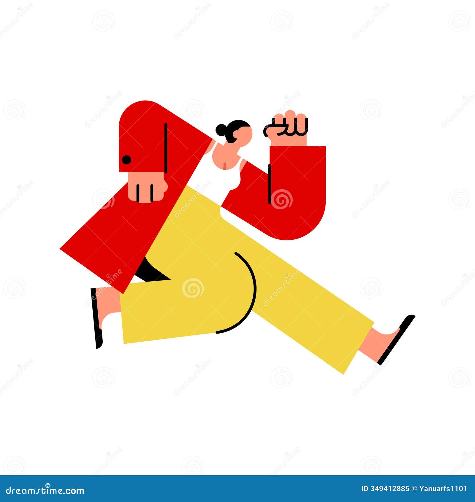 Colorful Illustration of Young People Having Fun Stock Vector ...