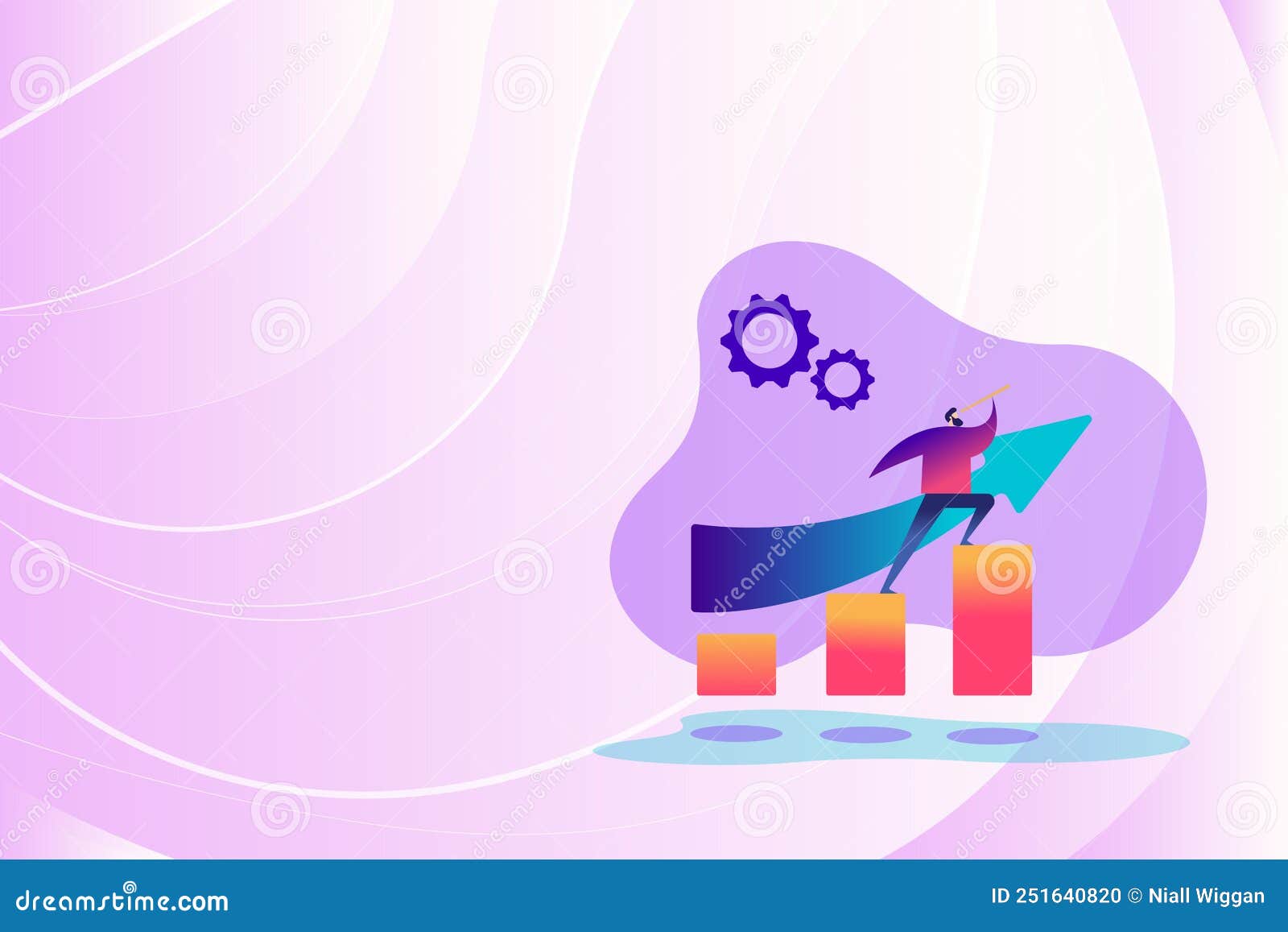 Colorful Image Displaying Progress, Abstract Leading Moving Forward ...