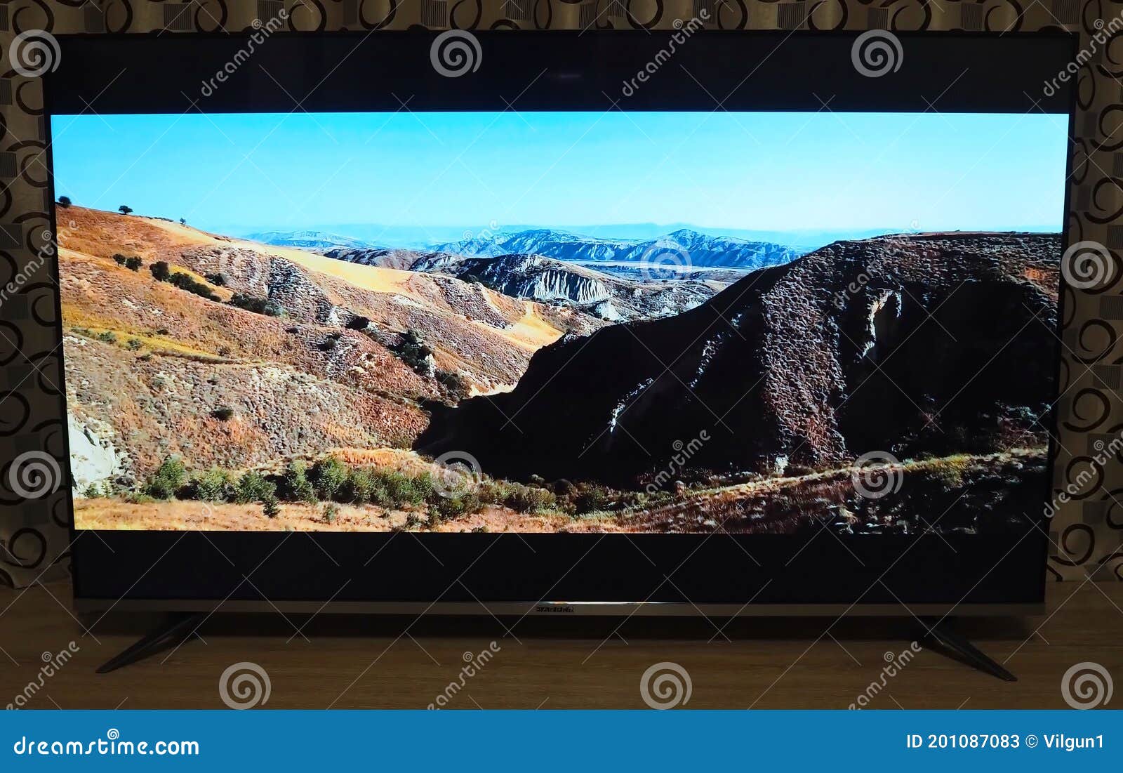 Colorful Image of LED TV. Colorful Image on the Big TV Screen Editorial ...