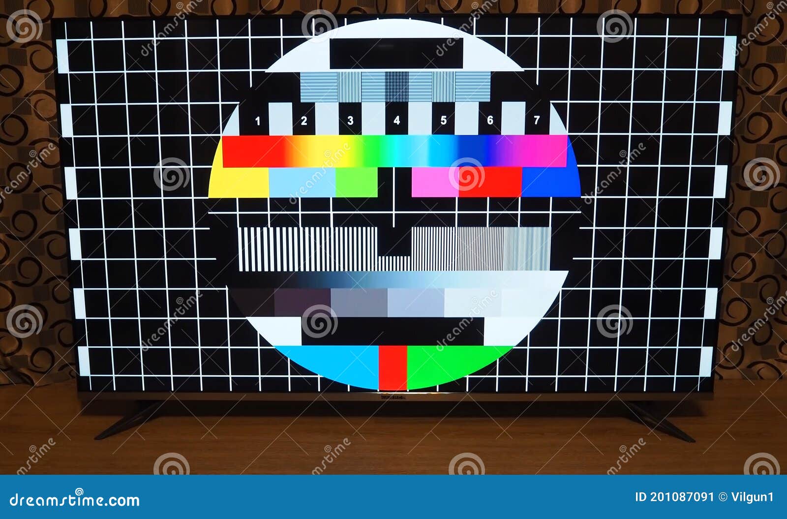 Colorful Image of LED TV. Colorful Image on the Big TV Screen Editorial ...