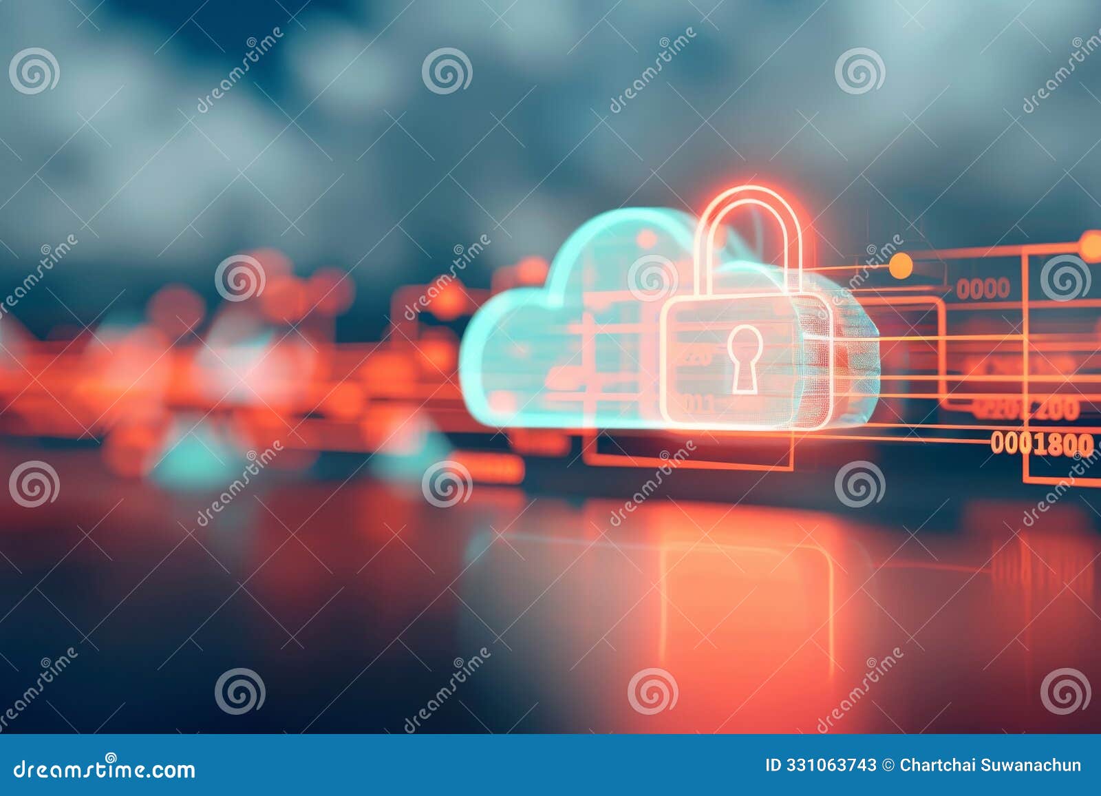 A Colorful Image of a Lock with a Key on it by AI Generated Image Stock ...