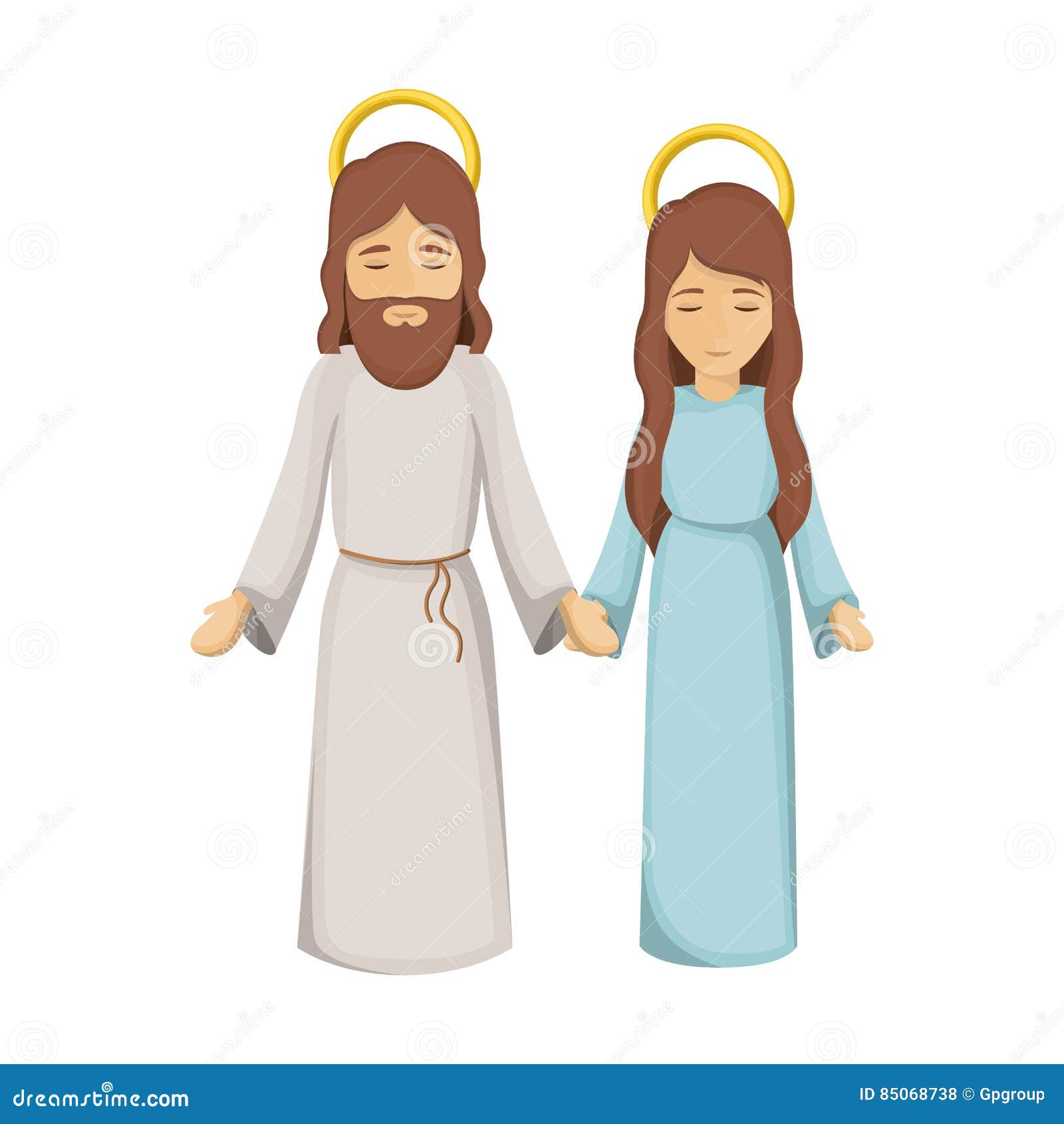 Colorful Image with Virgin Mary and Jesus Holding Hands Stock Vector ... Colorful Image with Virgin Mary and Jesus Holding Hands Stock Vector ...