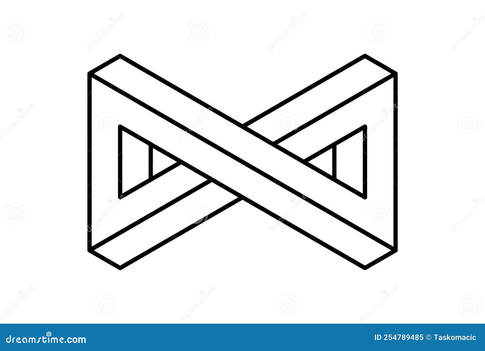 Impossible Infinite Sign Line Icon. Esher Penrose Figure. Endless ...