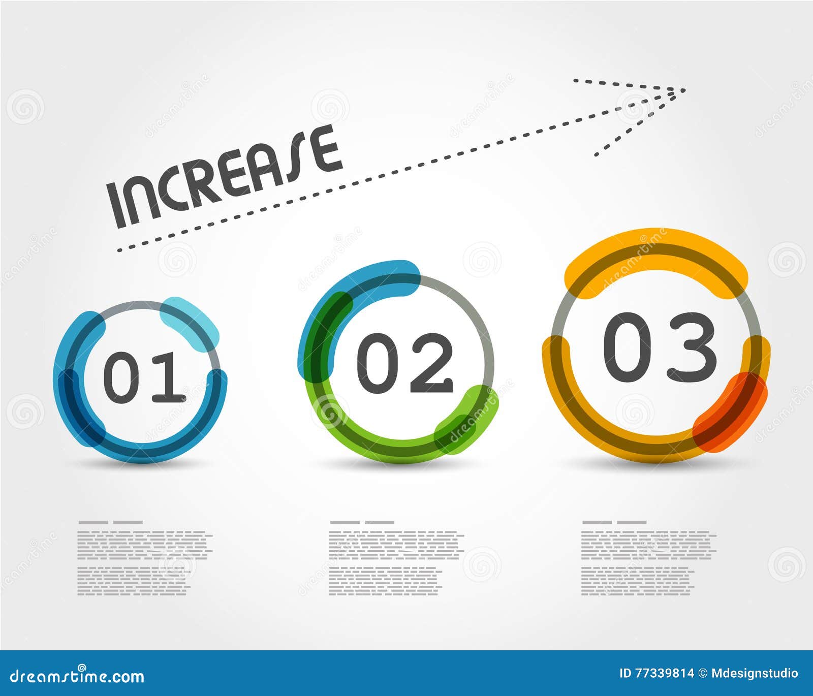 Colorful Increase Infographic Stock Vector - Illustration of elements ...