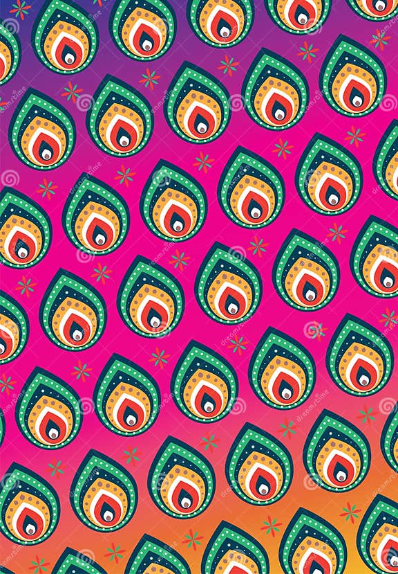 Colorful Indian pattern stock vector. Illustration of design - 31556524