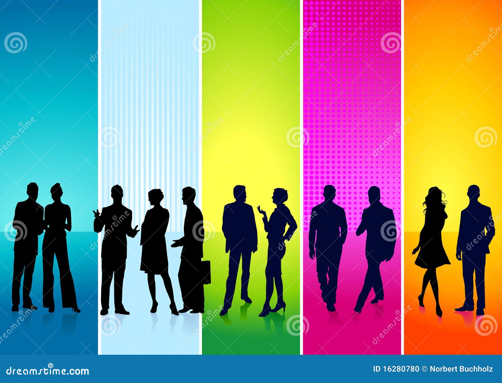 Colorful individuals stock vector. Illustration of team - 16280780