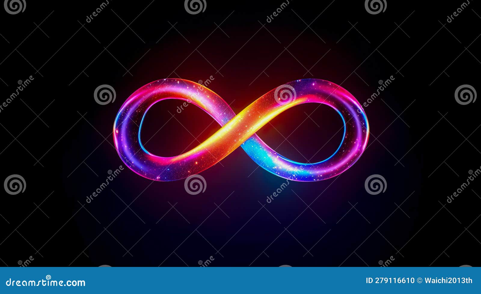 Colorful Infinity Shape Background. Infinity Symbol. Design for ...