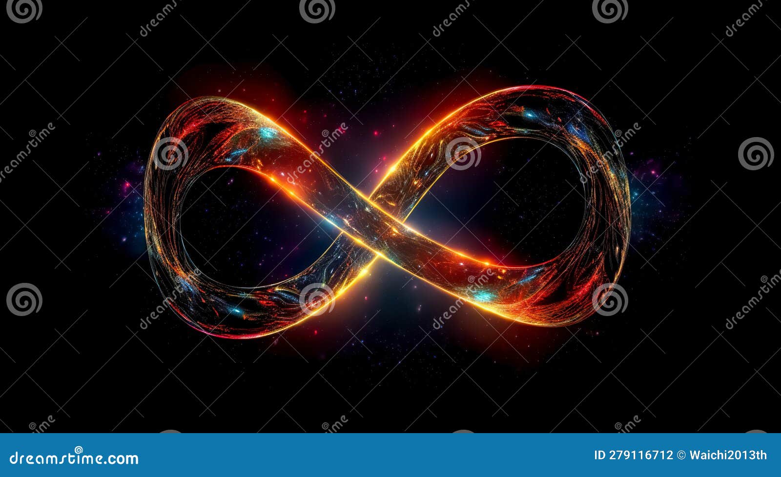 Colorful Infinity Shape Background. Infinity Symbol. Design for ...