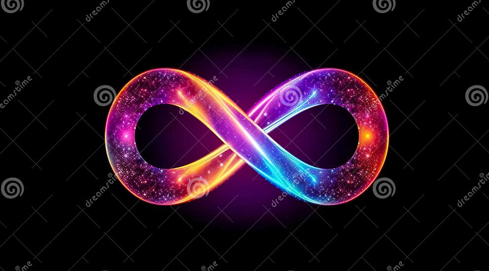 Colorful Infinity Shape Background. Infinity Symbol. Design for ...